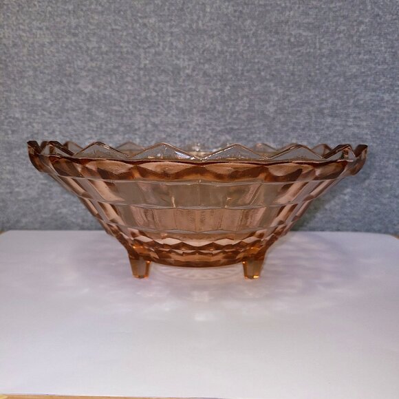 Jeanette Glass Co | Dining | Jeanette Pink Depression Glass Cube ...